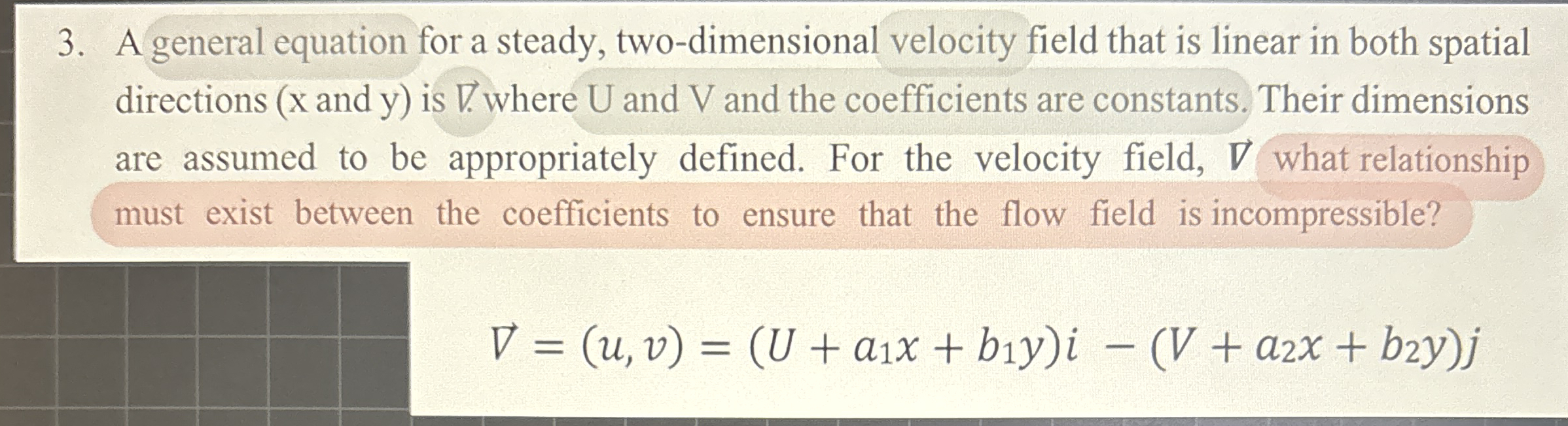 Solved A general equation for a steady, two-dimensional | Chegg.com