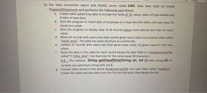 Solved java netbeans database programmingkindly solve the | Chegg.com