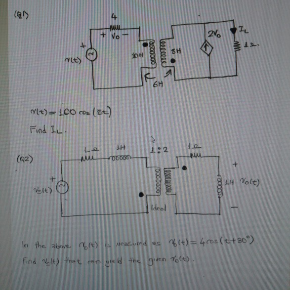 Solved Hi, these questions from AC circuit analysis. Its a | Chegg.com