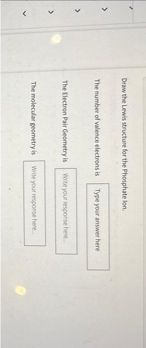 Solved Draw the Lewis structure for the Phosphate Ion. The | Chegg.com