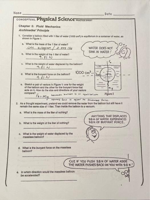 Solved PROTON GEET Name Date CONCEPTUAL Physical Science | Chegg.com
