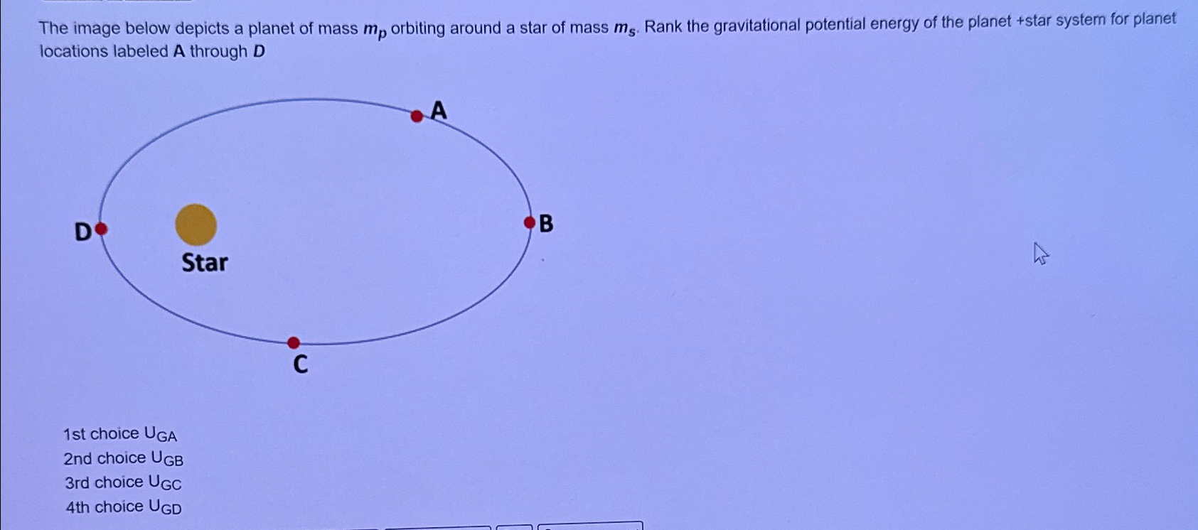 Solved The image below depicts a planet of mass mp ﻿orbiting | Chegg.com
