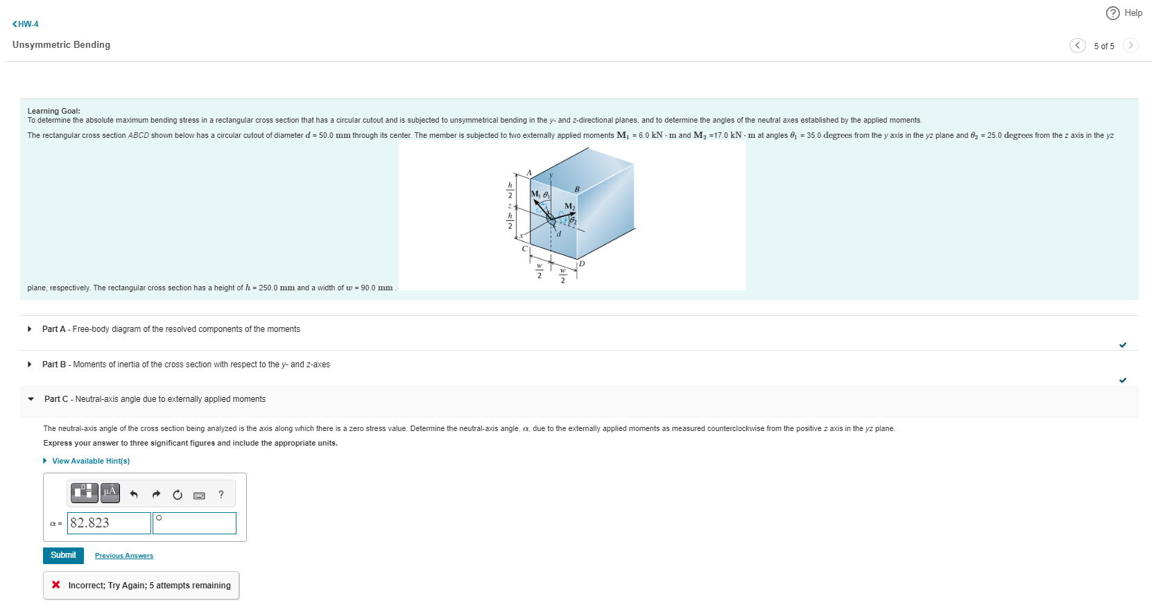 Solved Learning Goal:plane, respectively. The rectangular | Chegg.com