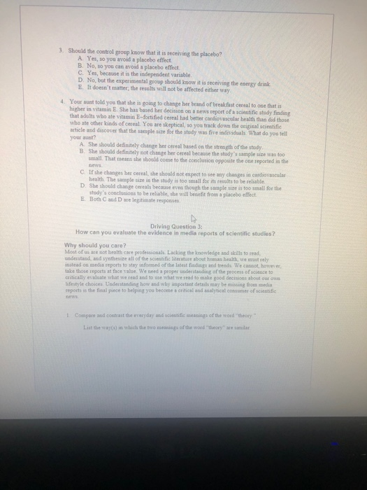 Solved Study Guide Chapter 1: Process of Science Driving | Chegg.com