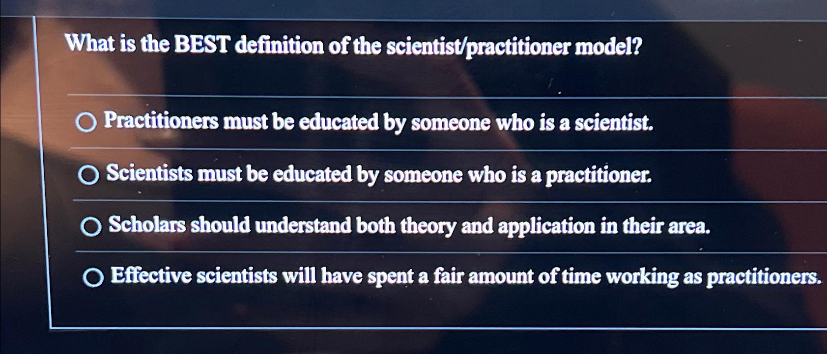 Solved What is the BEST definition of the | Chegg.com