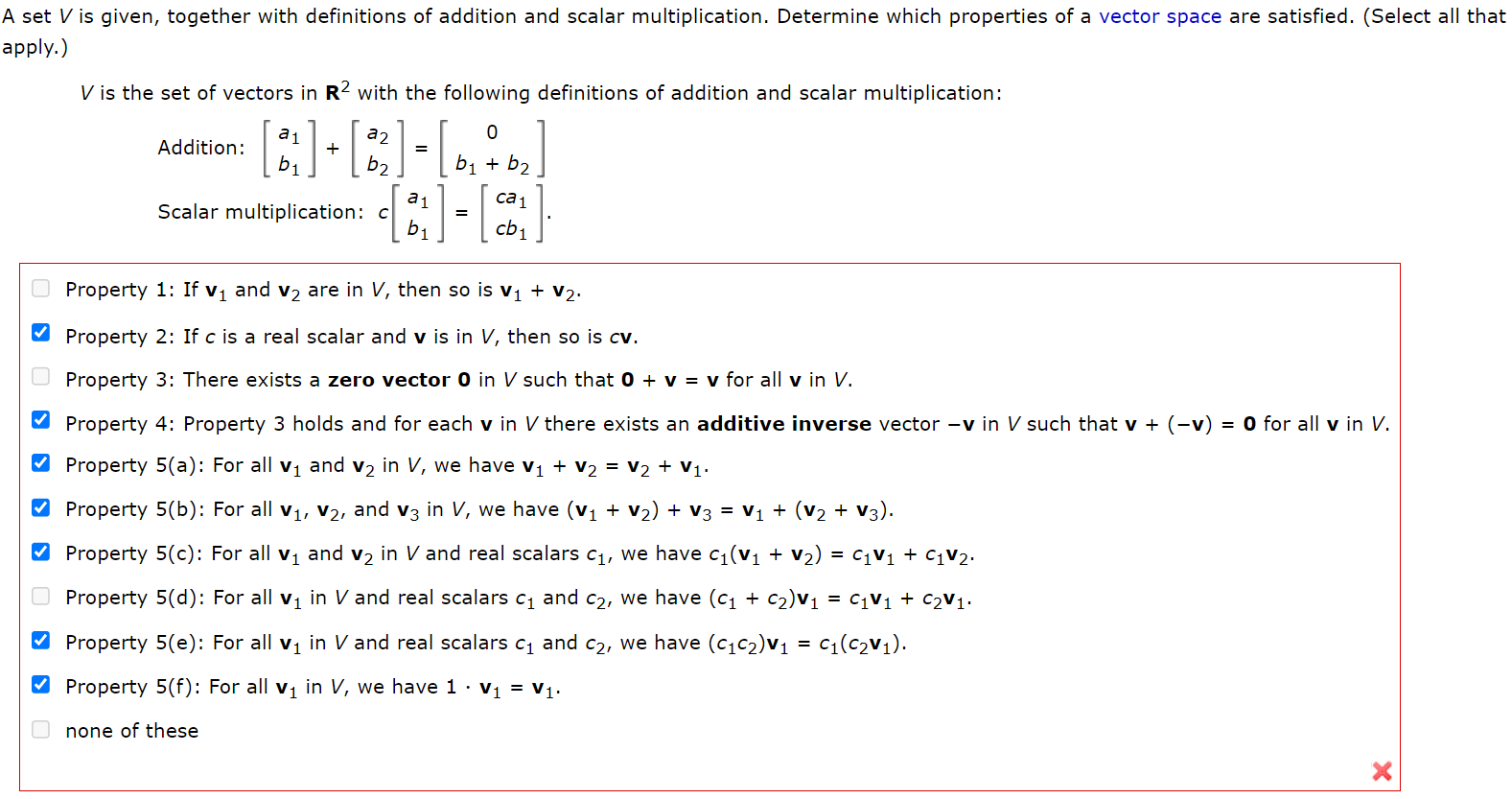 Solved A set V is ﻿given, together with definitions of | Chegg.com