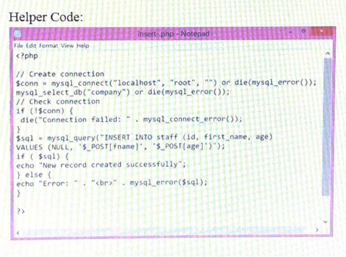 Solved Q1: 1-Create a database with name "company", this | Chegg.com