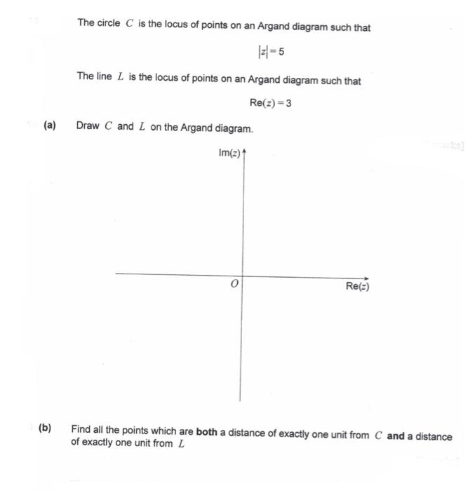 Solved The circle C is the locus of points on an Argand | Chegg.com