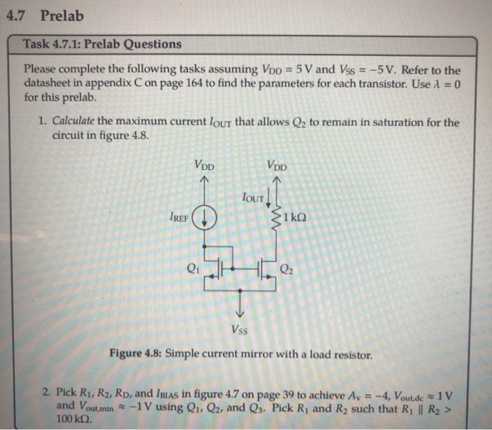 Solved 4.7 Prelab Task 4.7.1: Prelab Questions Please | Chegg.com Solved 4.7 Prelab Task 4.7.1: Prelab Questions Please | Chegg.com