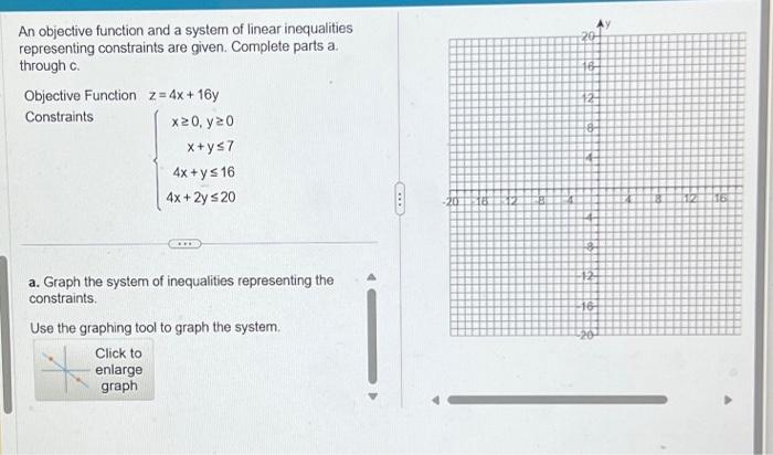 Solved An objective function and a system of linear | Chegg.com