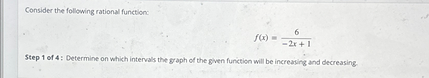 Solved Consider the following rational | Chegg.com
