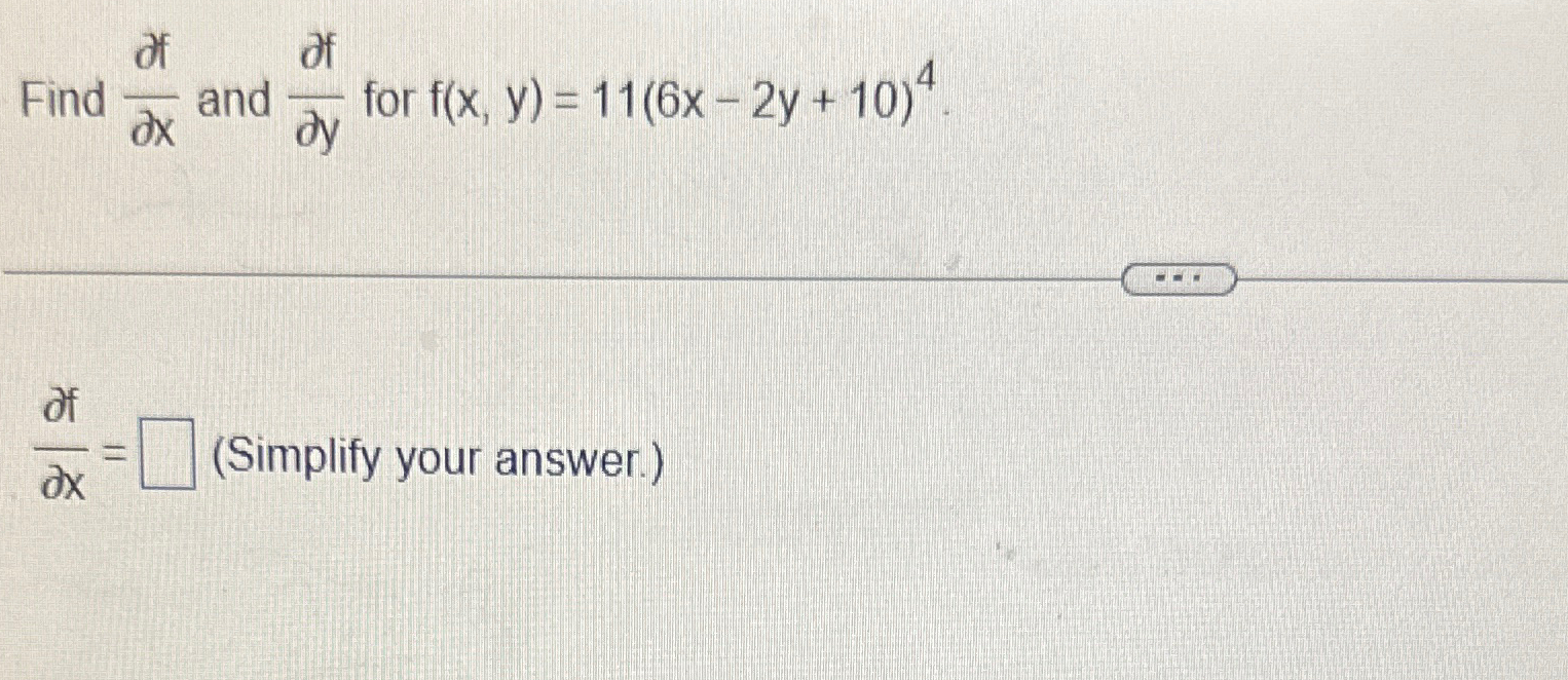 Solved Find delfdelx ﻿and delfdely ﻿for | Chegg.com