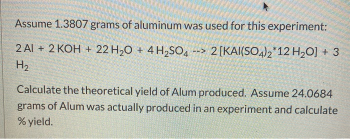 Solved 1. What is the general formula of an alum? | Chegg.com