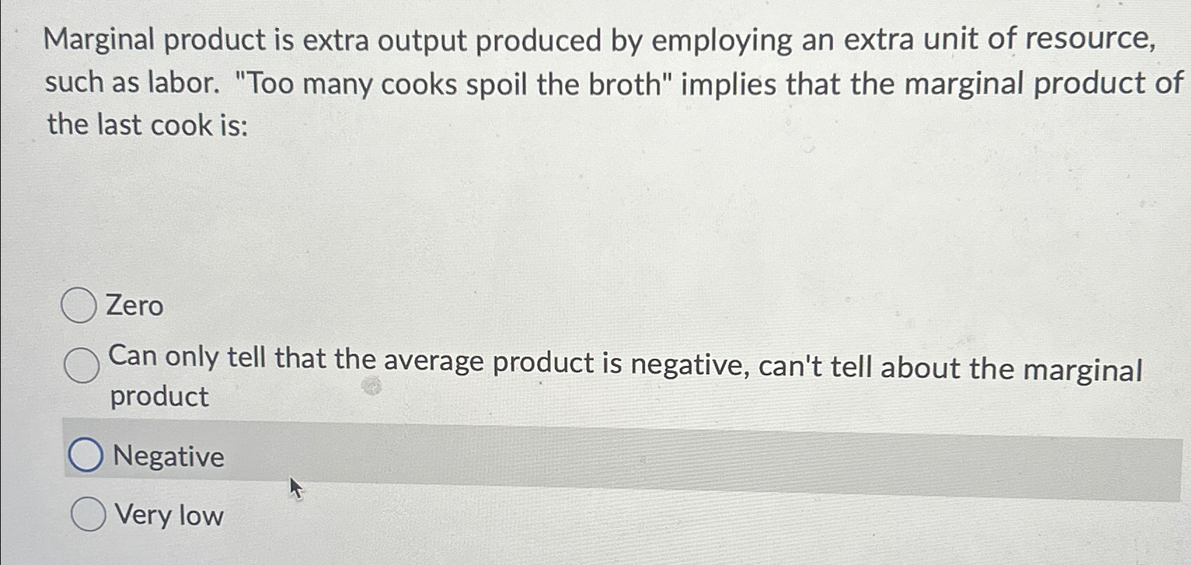 Solved Marginal product is extra output produced by | Chegg.com