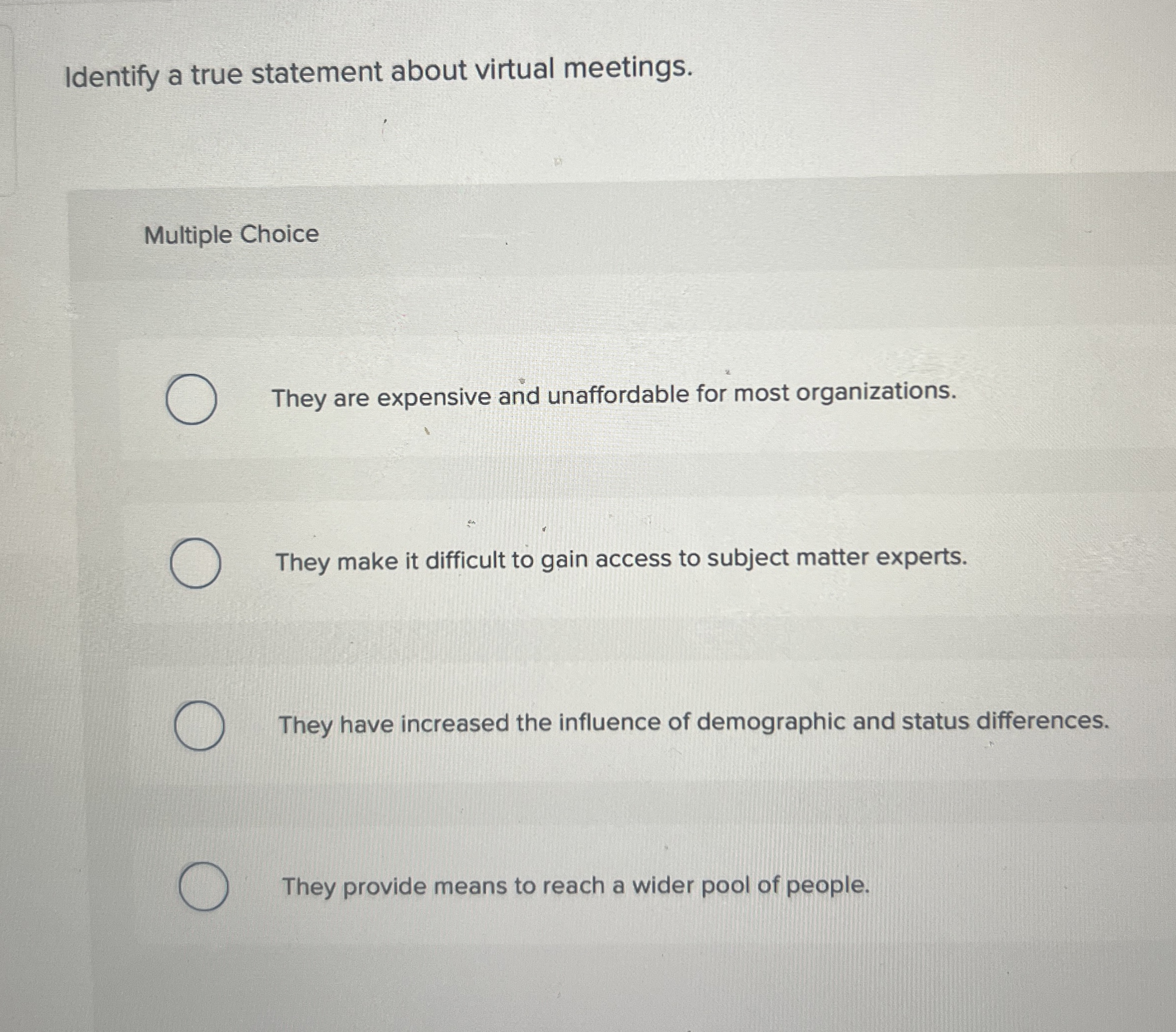 Solved Identify a true statement about virtual | Chegg.com