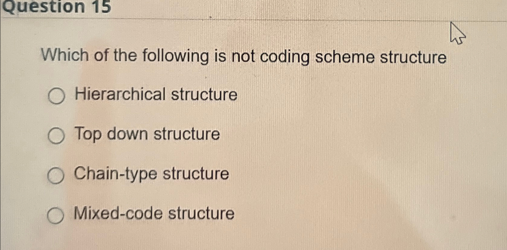 Solved Question 15Which of the following is not coding | Chegg.com