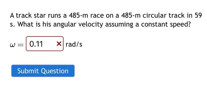 Solved A track star runs a 485−m race on a 485−m circular | Chegg.com