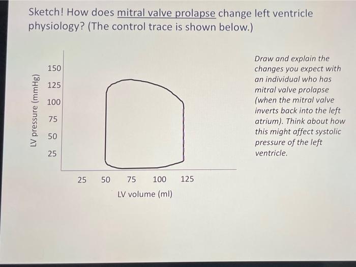 Solved Sketch! How does mitral valve prolapse change left | Chegg.com