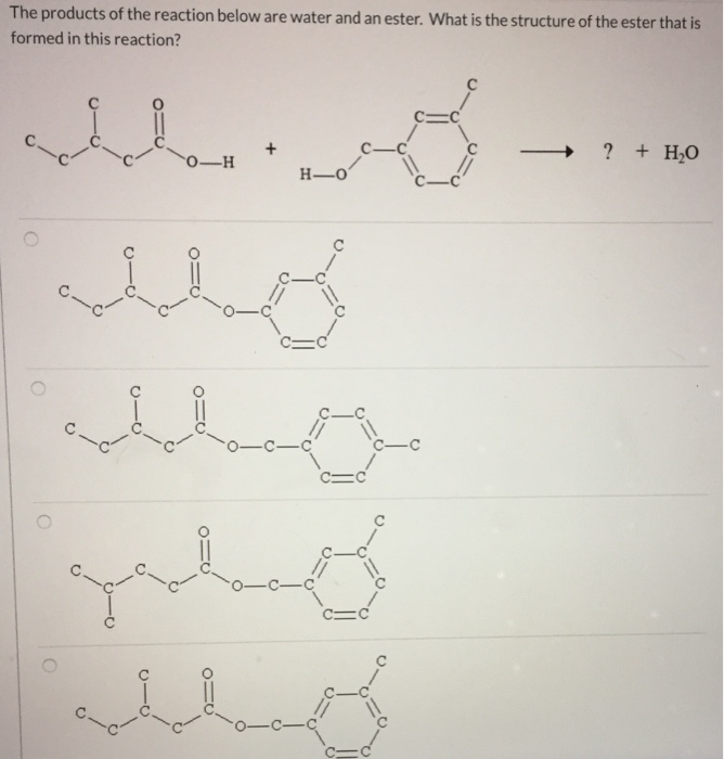 Solved The products of the reaction below are water and an | Chegg.com