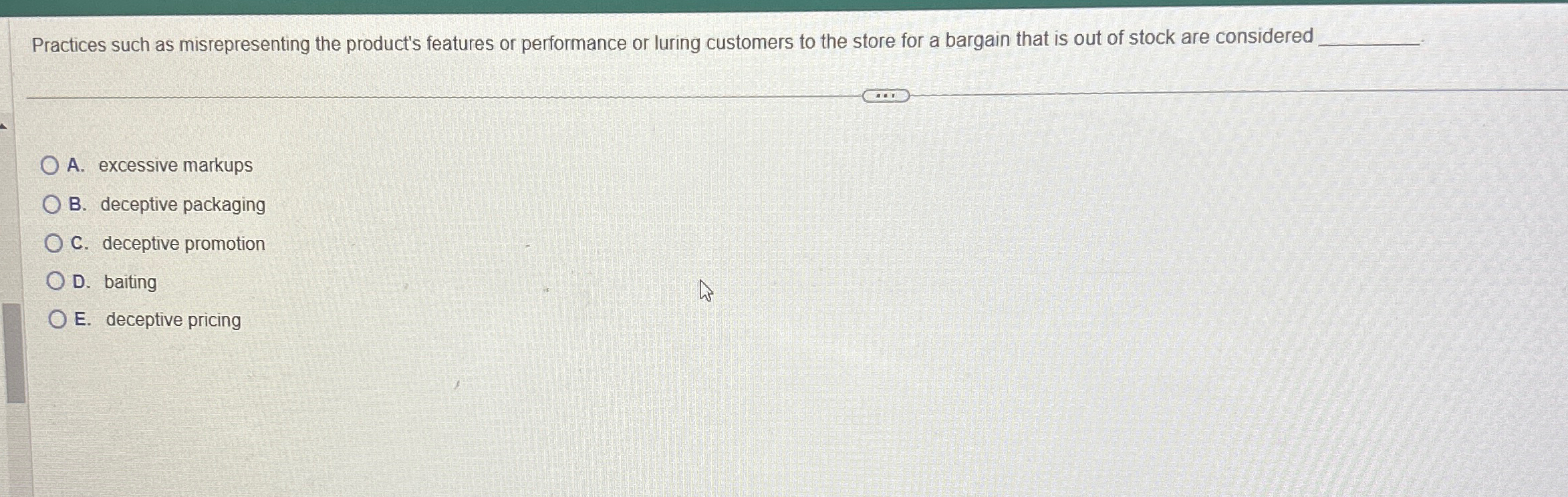 Solved Practices such as misrepresenting the product's | Chegg.com