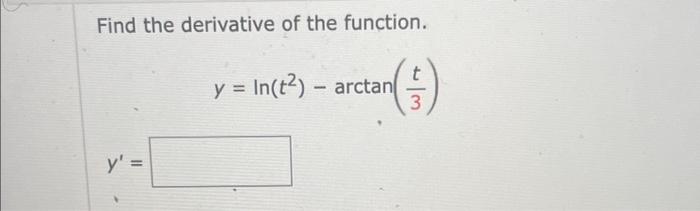Solved Find the derivative of the function. | Chegg.com