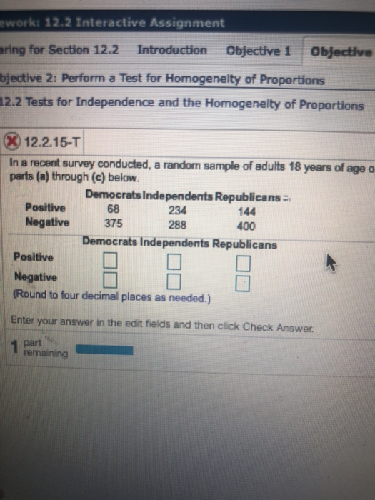 Solved ework: 12.2 Interactive Assignment aring for Section | Chegg.com