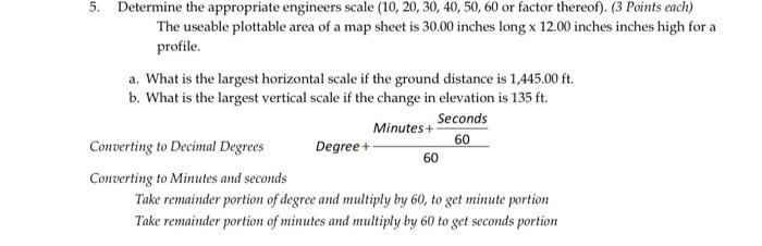 Solved 5. Determine the appropriate engineers scale | Chegg.com