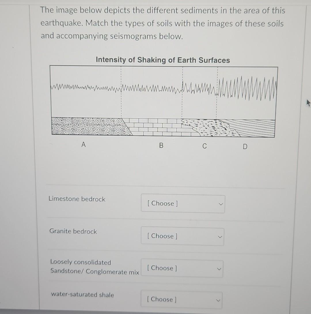 Solved The image below depicts the different sediments in | Chegg.com
