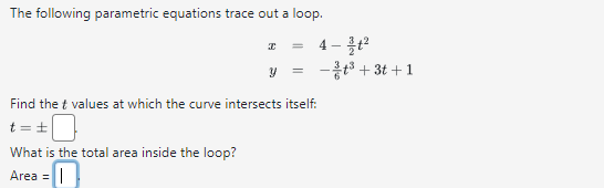 Solved The following parametric equations trace out a | Chegg.com