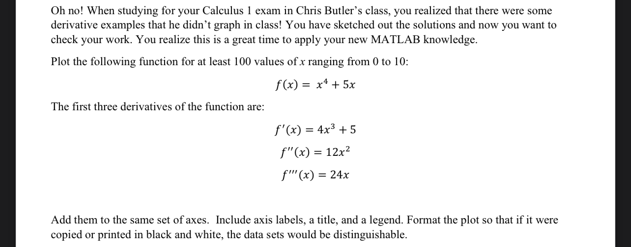 Solved Oh no! ﻿When studying for your Calculus 1 ﻿exam in | Chegg.com