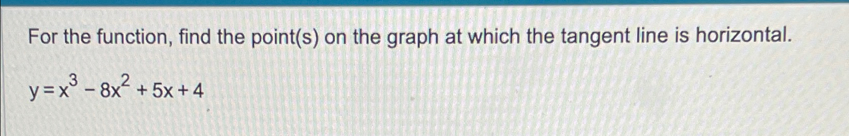 Solved For the function, find the point(s) ﻿on the graph at | Chegg.com