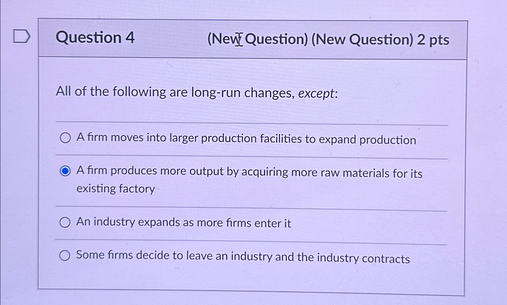 Solved Question 4(Newi Question) (New Question) 2 ptsAll of | Chegg.com Solved Question 4(Newi Question) (New Question) 2 ptsAll of | Chegg.com