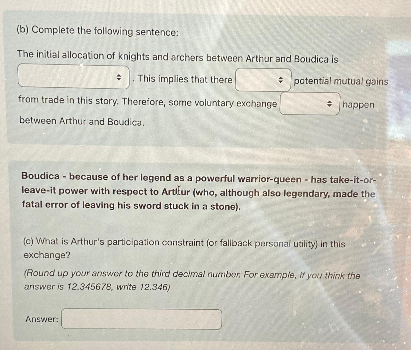 Solved (b) ﻿Complete the following sentence:The initial | Chegg.com
