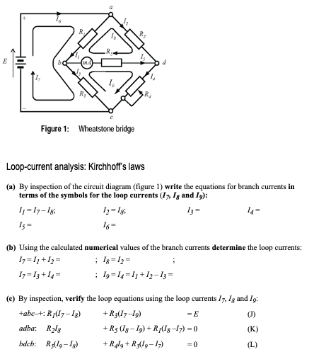 Solved Loop Current Analysis Kirchhoffs Lawsa by