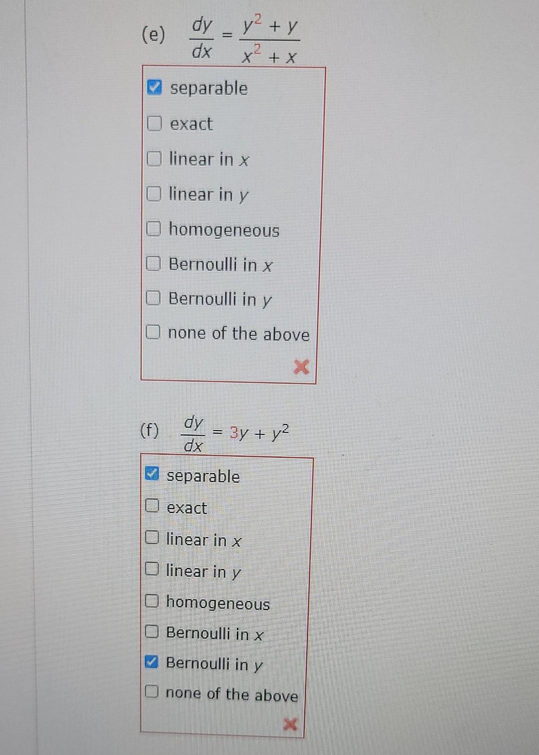 Solved Classify each differential equation as separable, | Chegg.com