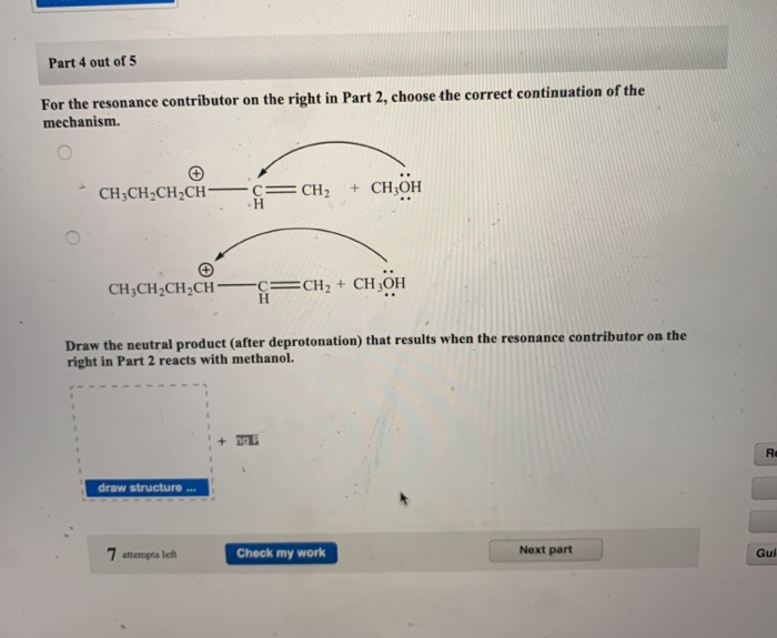 Solved Part 4 out of 5 For the resonance contributor on the | Chegg.com Solved Part 4 out of 5 For the resonance contributor on the | Chegg.com