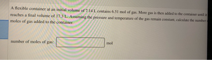 Solved A sample of an ideal gas has a volume of 3.45 L at | Chegg.com
