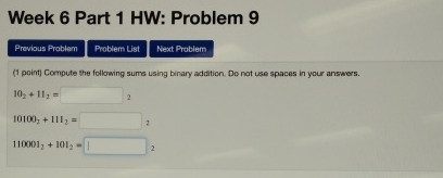 Solved Week 6 ﻿Part 1 ﻿HW: Problem 9(1 ﻿point) ﻿Compute the | Chegg.com