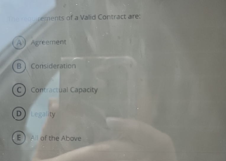 Solved (1) ﻿a ra rements of a Valid Contract | Chegg.com