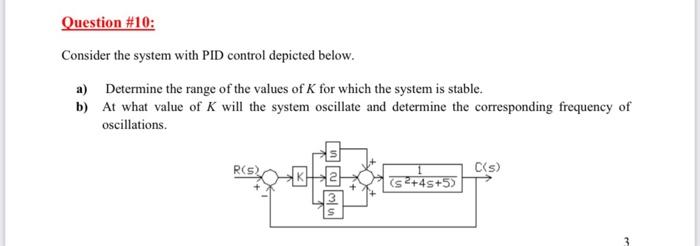 Solved Consider the system with PID control depicted below. | Chegg.com