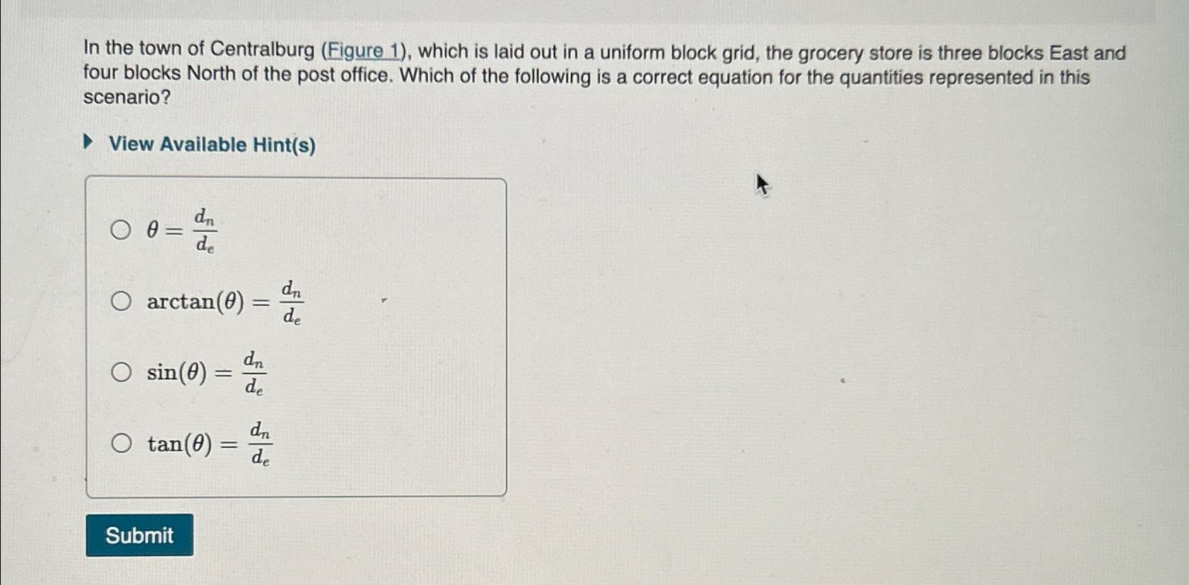 Solved In the town of Centralburg (Figure 1), ﻿which is laid | Chegg.com