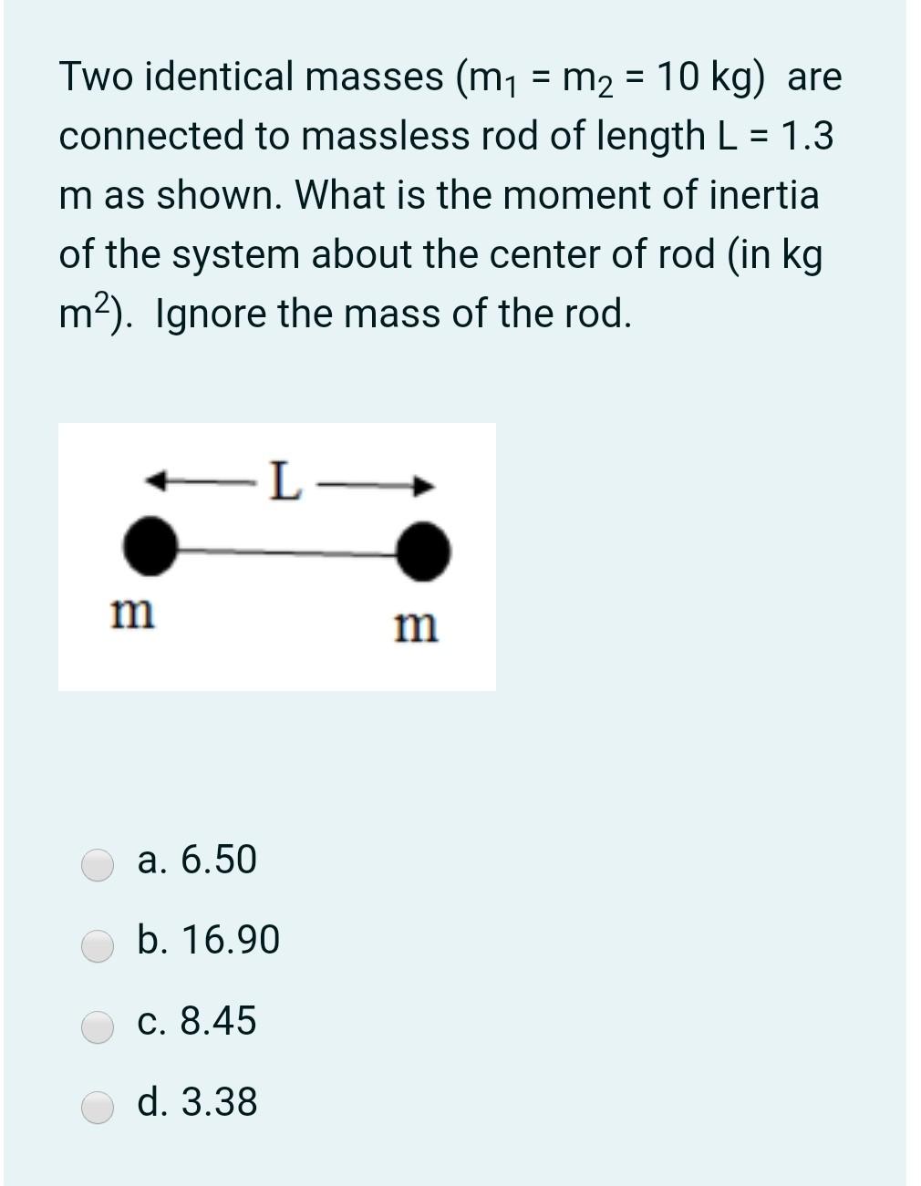 Solved Two identical masses (m1 = m2 = 10 kg) are connected | Chegg.com