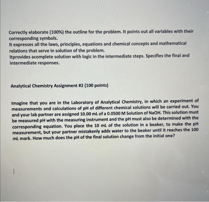 Solved Correctly elaborate (100%) the outline for the | Chegg.com