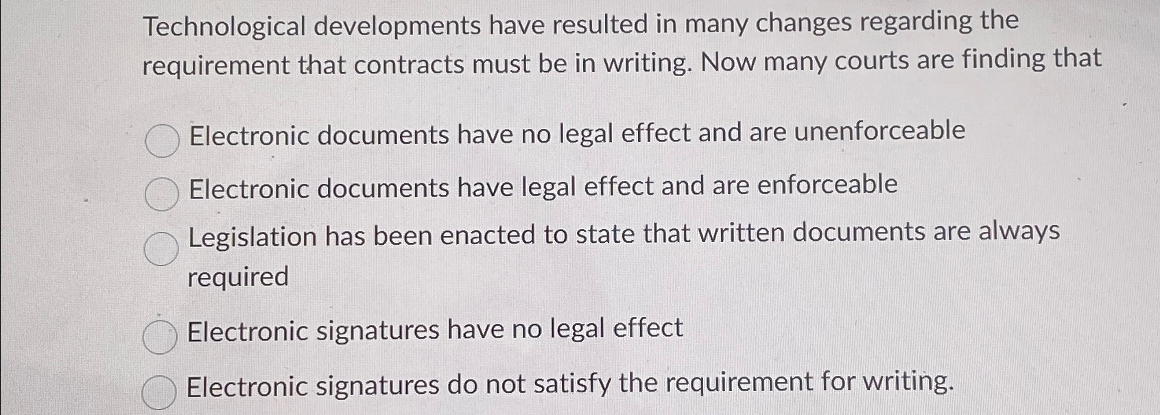 Solved Technological developments have resulted in many | Chegg.com