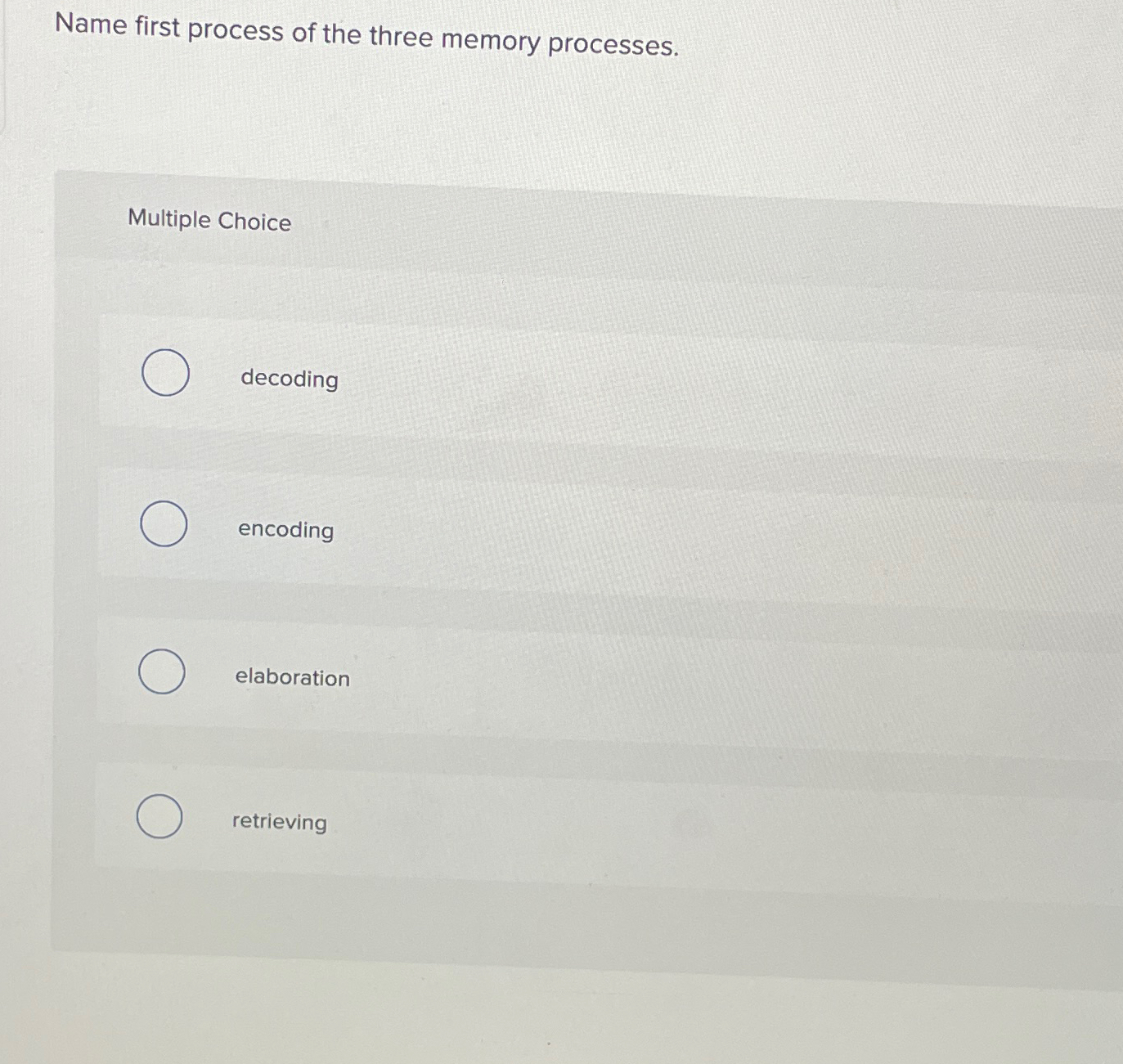Solved Name first process of the three memory | Chegg.com