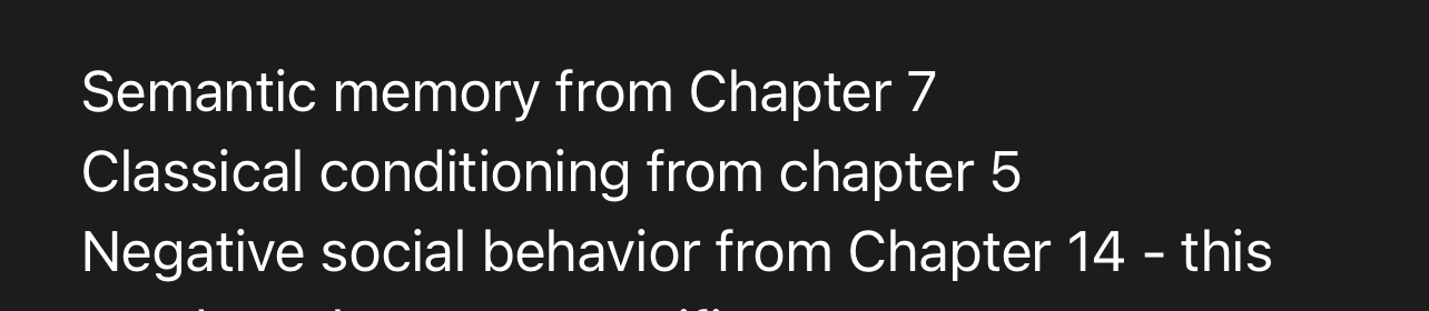 Solved Semantic memory Classical conditioning from Negative | Chegg.com