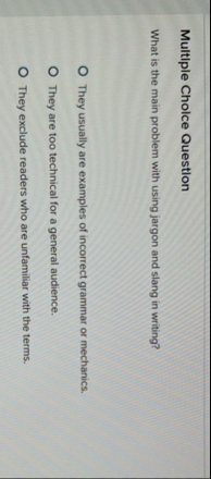 Solved Multiple Cholce QuestionWhat is the main problem with | Chegg.com