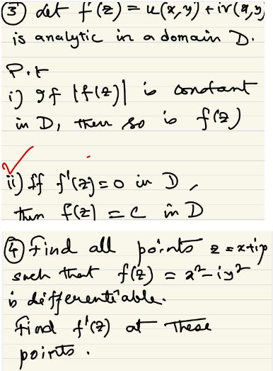 Solved (3) ﻿Let f'(z)=u(x,y)+iv(x,y)is analytic in a domain | Chegg.com