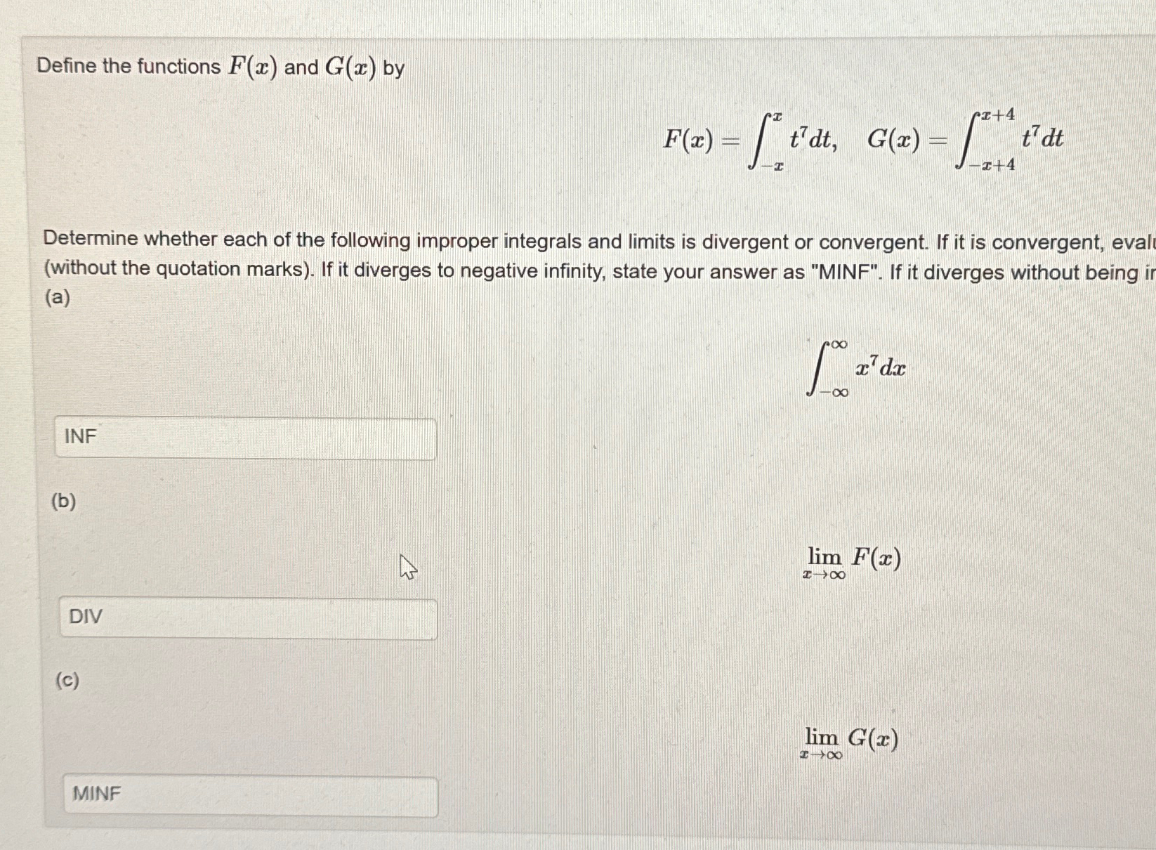 Solved Define the functions F(x) ﻿and G(x) | Chegg.com