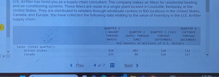 Solved Problem 16-17 (Algo)The U.S. ﻿Airfilter company has | Chegg.com